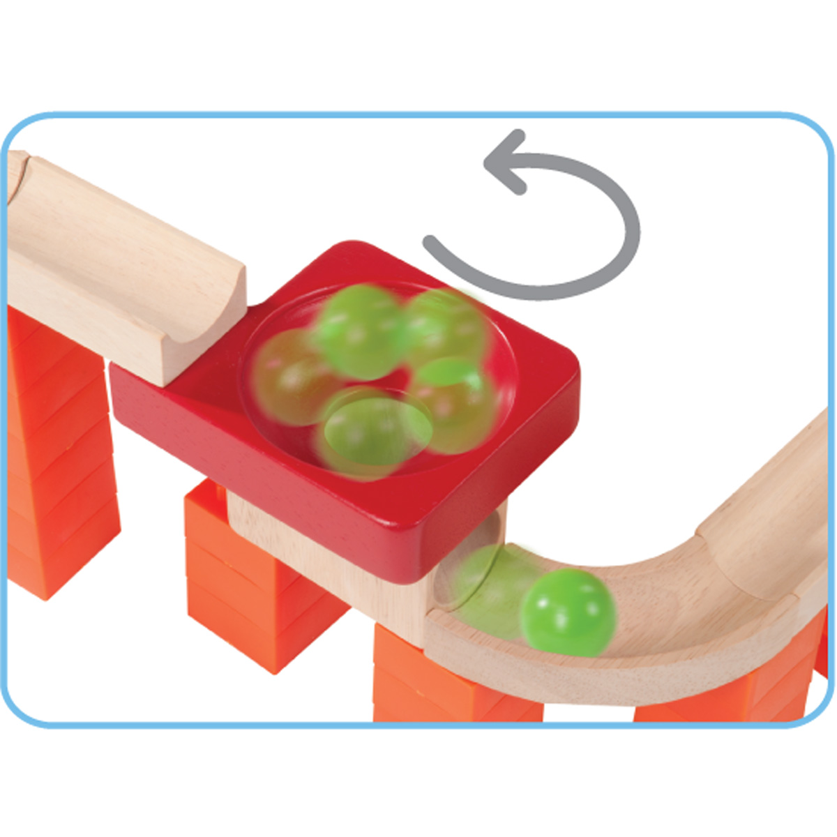 Trix Trax Spin & Swirl Marble Run | Traditional Wooden Toys