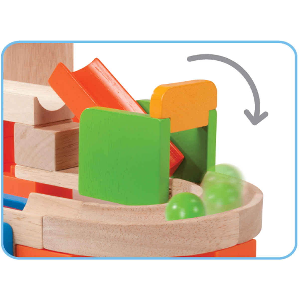 Trix Trax Spin & Swirl Marble Run | Traditional Wooden Toys