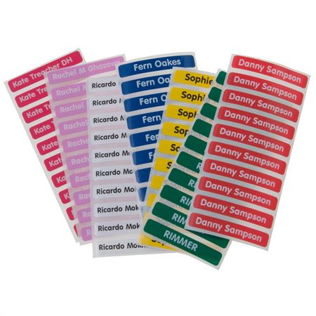 Adhesive Name Labels - Primary Colour Set | Name Labels