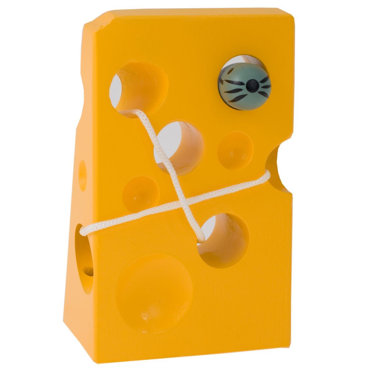 Cheese & Mouse on a String | Wooden Toys for Toddlers