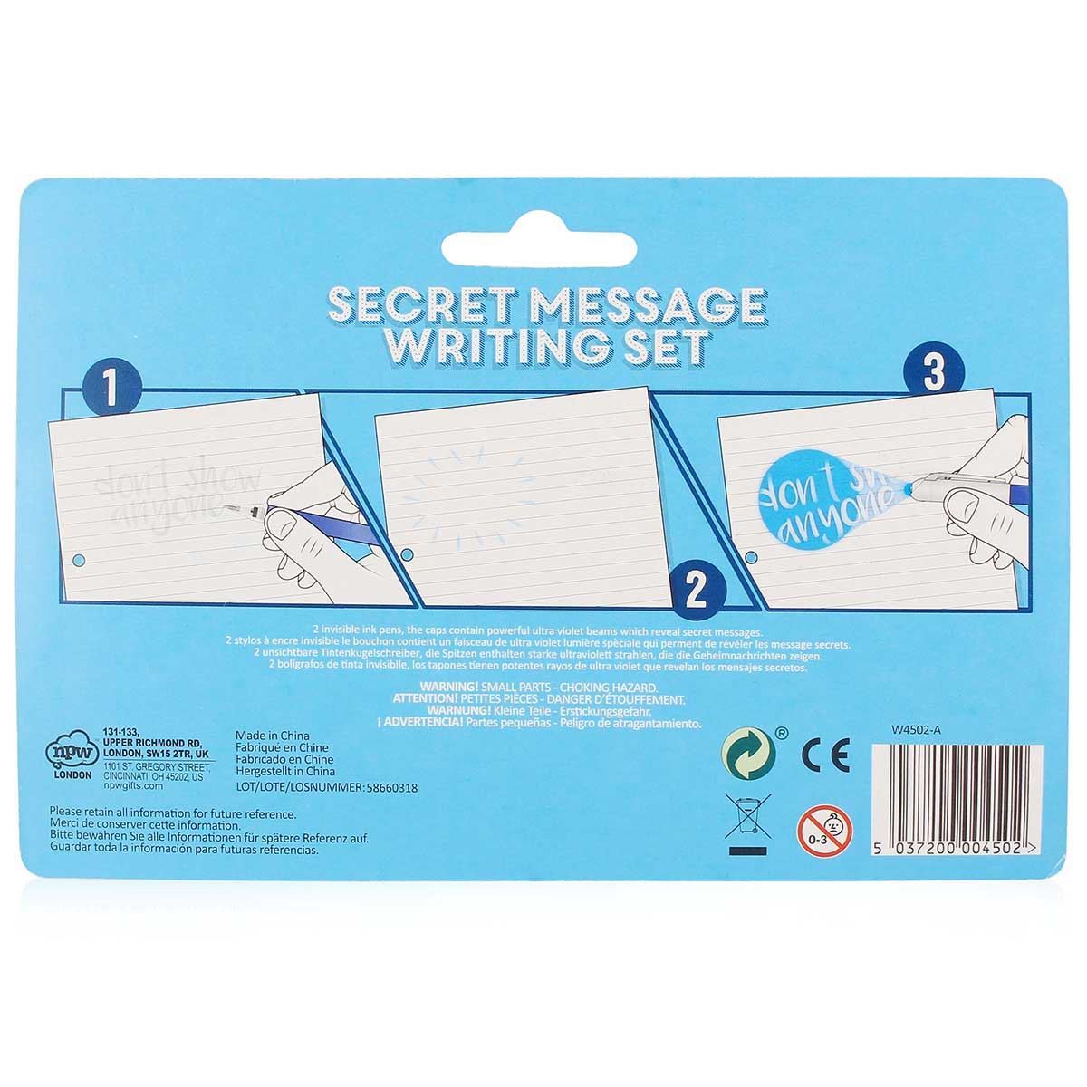 Secret Message Writing Set | NPW | Spy & Detective