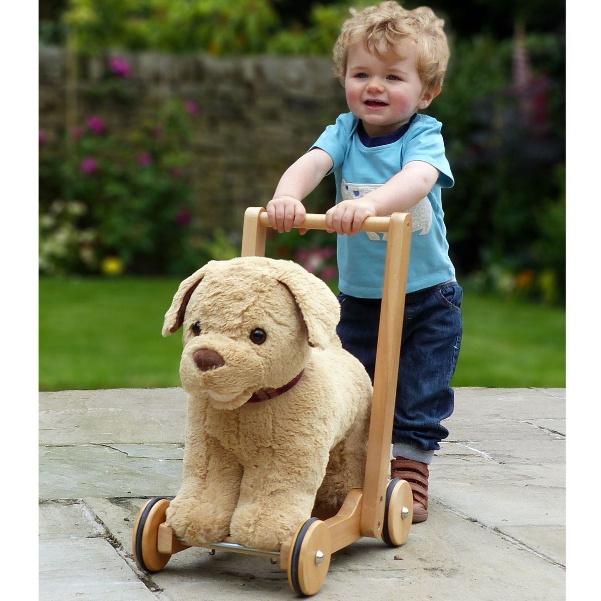 Dexter Dog Push Along | Wooden Baby Walkers | Mulberry Bush