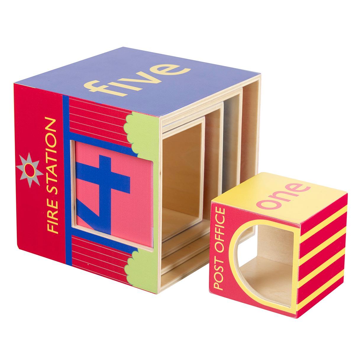 Emergency Services Wooden Stacking Cubes | Orange Tree