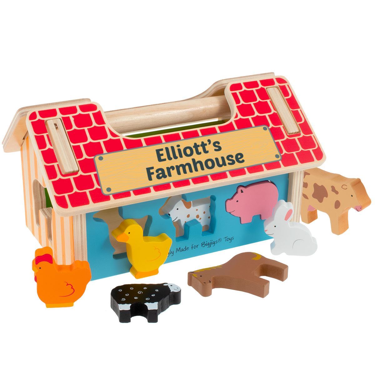 Farmhouse Shape Sorter | Bigjigs BB064 |Toddlers Wooden Toys